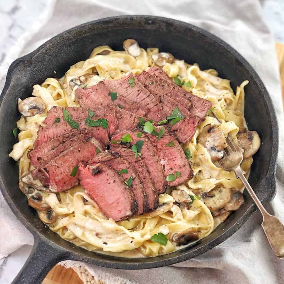 Creamy Steak Alfredo with Mushrooms and Fettuccine · Chef Not Required...